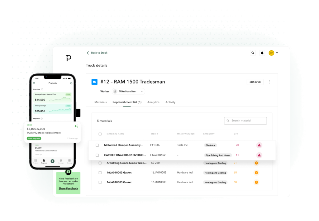 Ply | Sell materials on the Ply marketplace