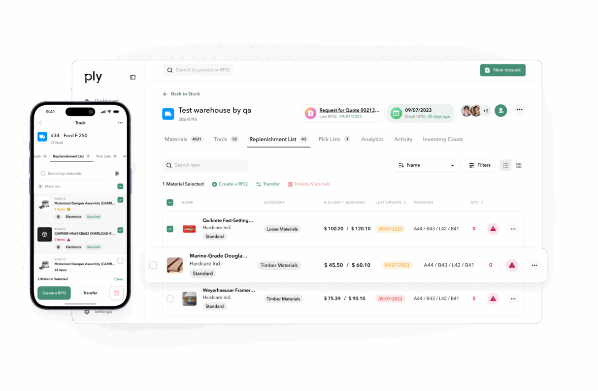 Ply Product Tour: Automate Materials Management & Purchasing